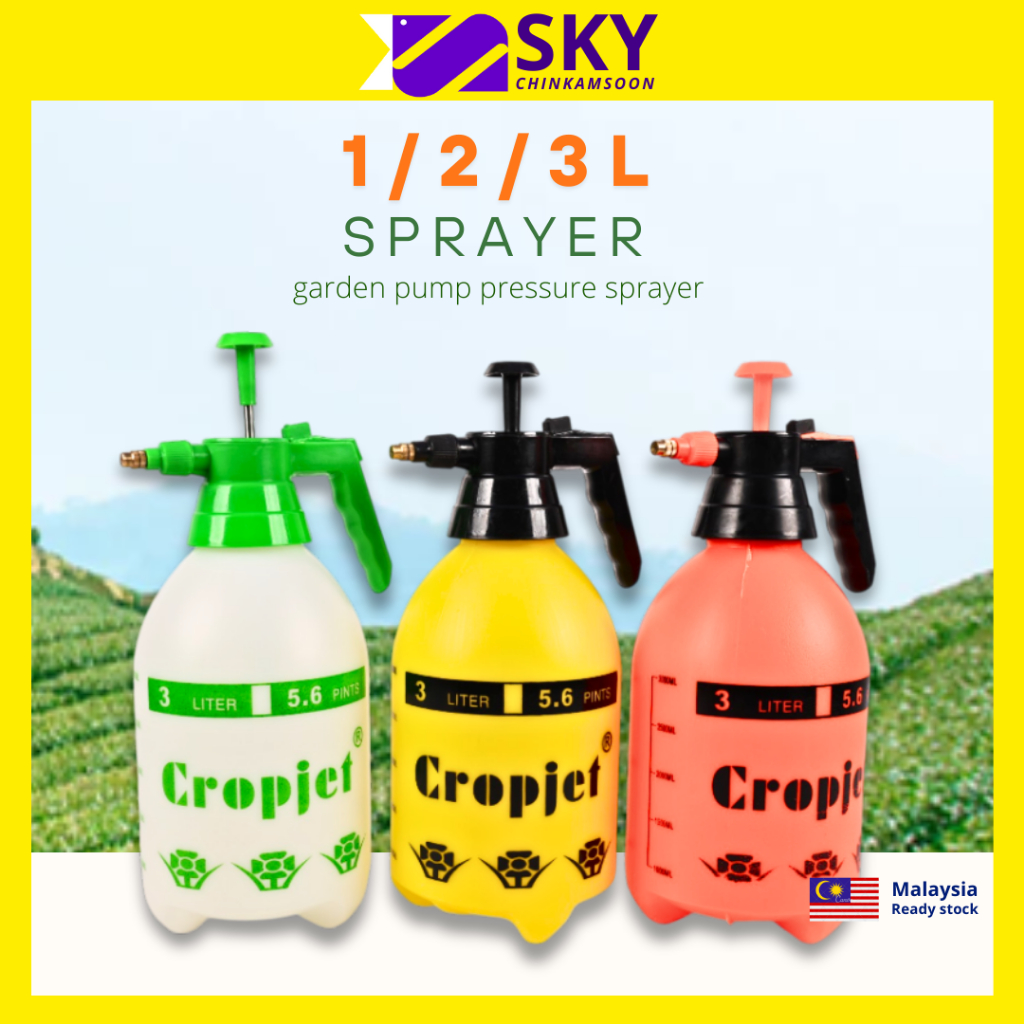 CROPJET 1L/2L/3L Brass Nozzle Pressure Garden Sprayer Garden Pam Racun ...