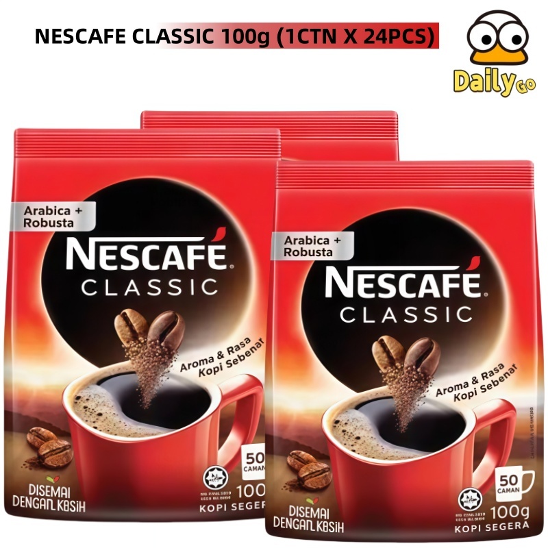 Nescafe Classic 100g x24pcs Per Kotak | Kopi Hitam Original untuk ...