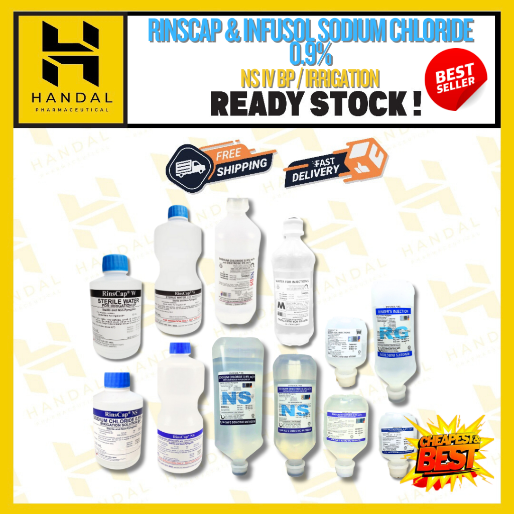 [READY STOCK] RINSCAP & INFUSOL Sodium Chloride 0.9% NS IV BP ...