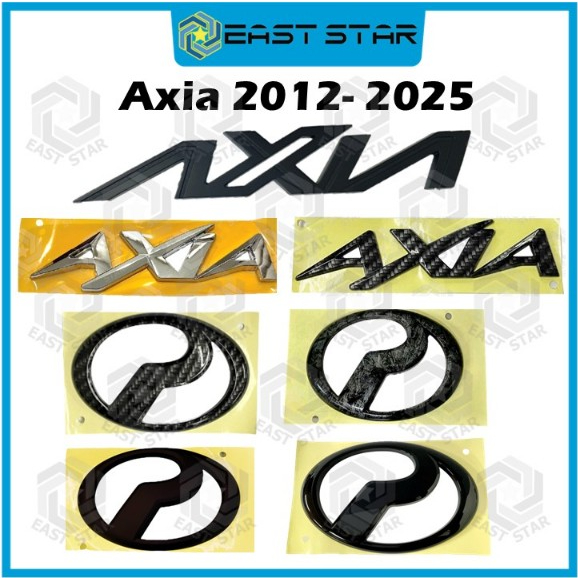 Perodua Axia 2012-2025 Logo Emblem Front Rear Matte Black Forged Carbon ...
