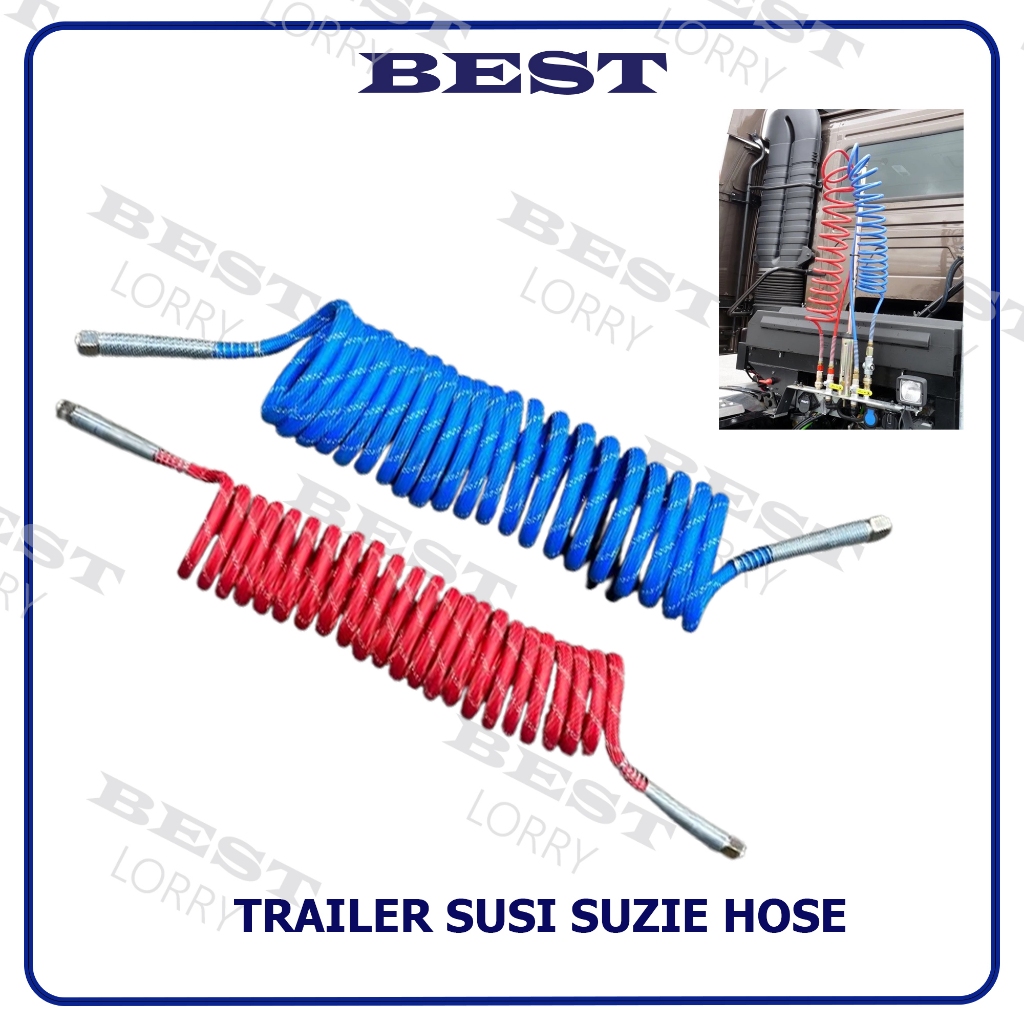 TRAILER SUSI SUZIE HOSE RED & BLUE COLOR HEAVY DUTY COIL SPRING SUPPORT ...