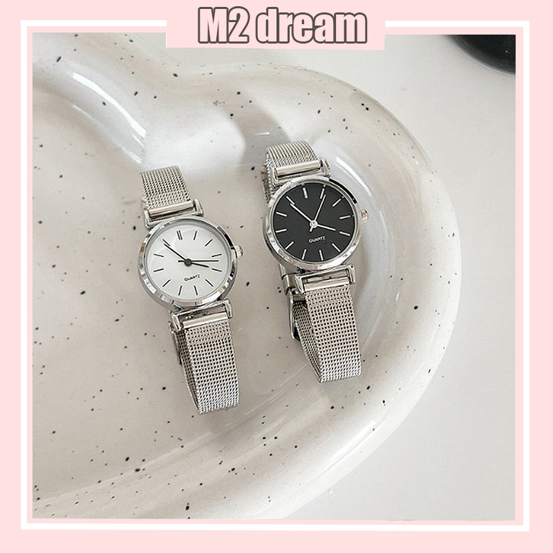 【READY STOCK】Korean Simple Round Watch Retro Waterproof Quartz Watch ...