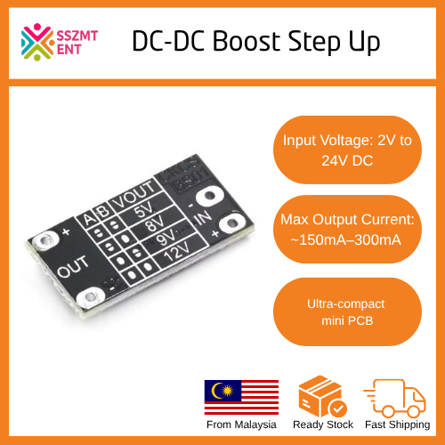 Mini DC-DC Boost Step-Up Converter 3V 3.2V 3.3V 3.7V 5V to 5V 8V 9V 12V Voltage Regulator PCB ...