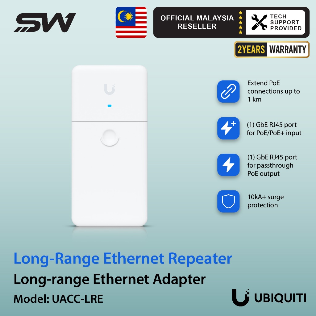 Ubiquiti UACC-LRE Ethernet Repeater Outdoor Long Range PoE Passthrough ...
