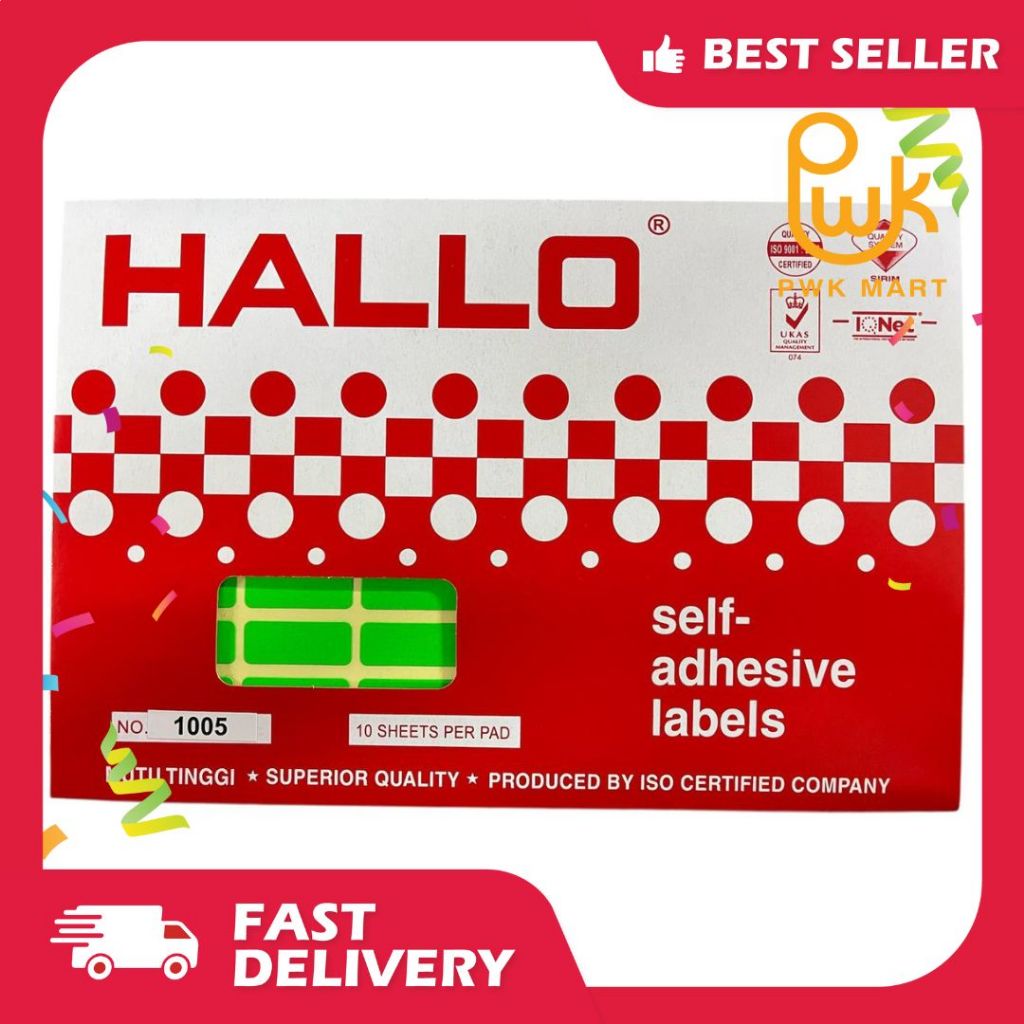 🔥READY STOCK🔥100% ORIGINAL🔥 Hallo Self Adhesive Sticker Label ...