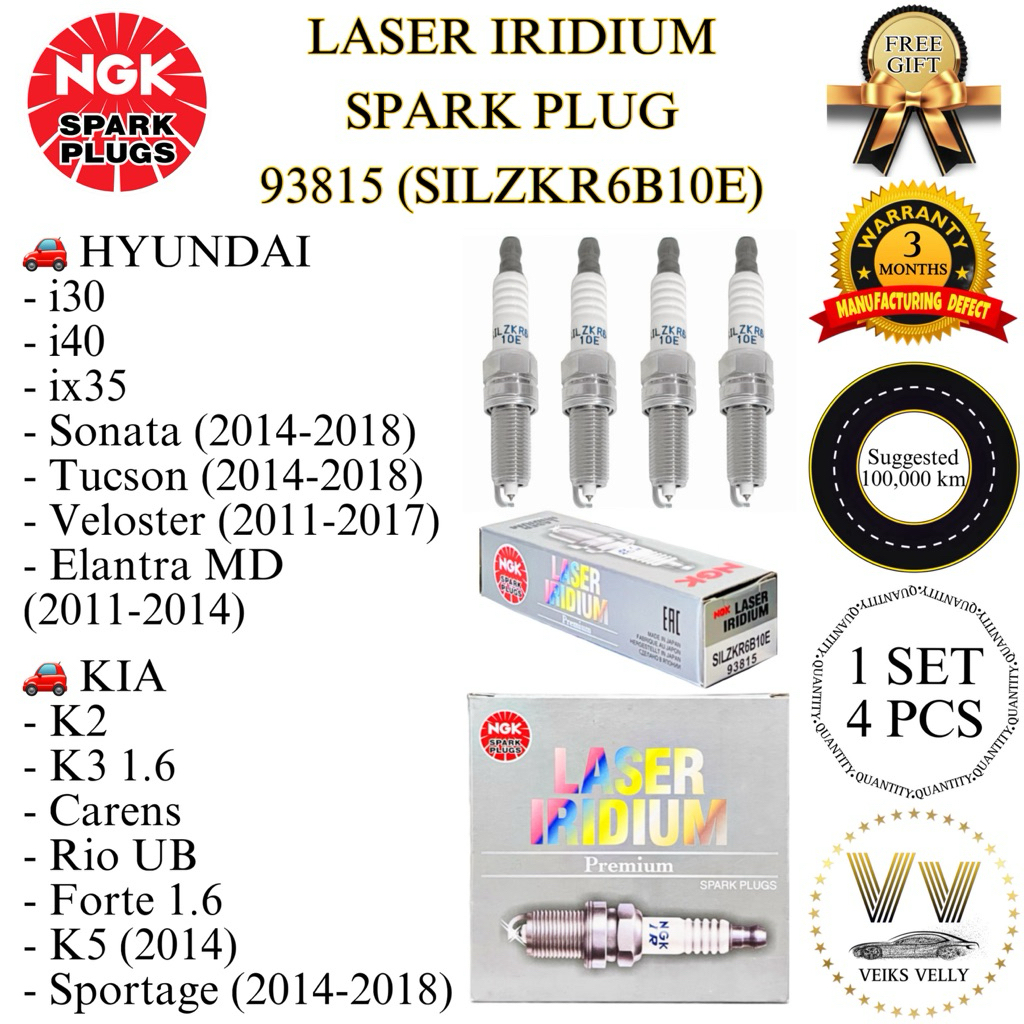 🚗 93815 (SILZKR6B10E) PALAM PENCUCUH NGK LASER IRIDIUM SPARK PLUG ...