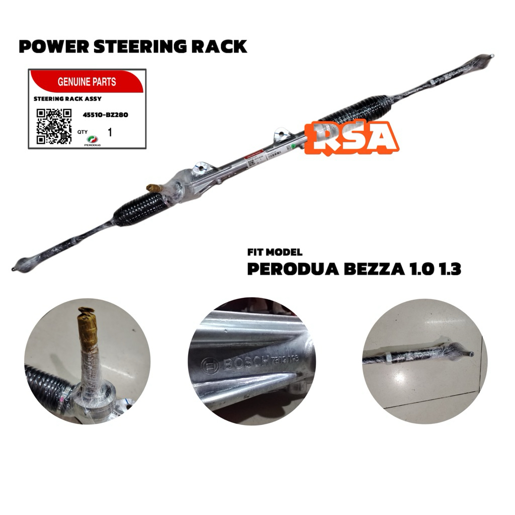 ️100% NEW ️ORIGINAL PERODUA BEZZA 1.0 1.3 POWER STEERING RACK 45510 ...