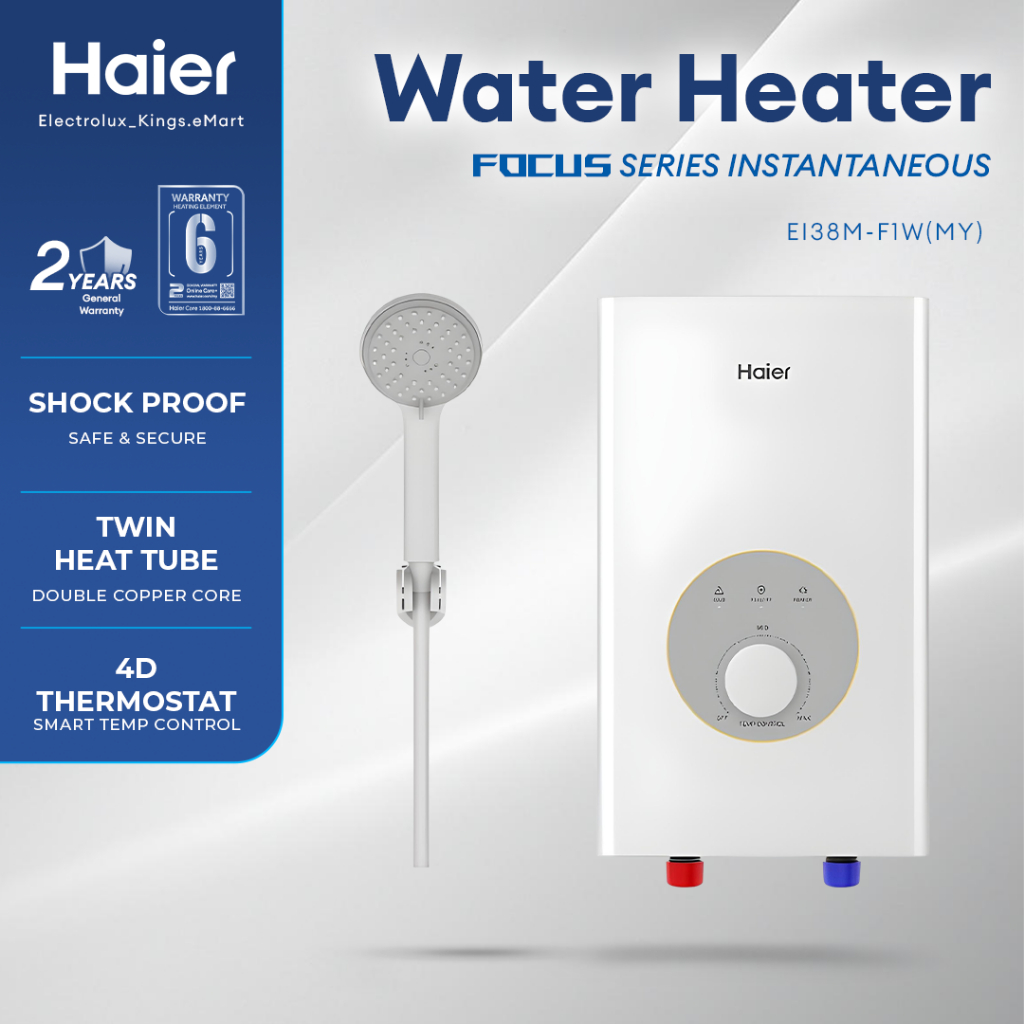 Haier Instant Water Heater EI38M-F1W(MY) Home Shower Heater NON PUMP ...
