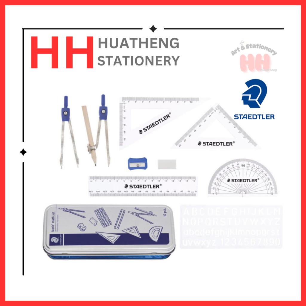 Staedtler Instrument Set/Mathematical Set ST-557-10 Compass Divider ...