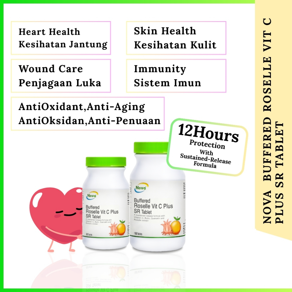 NOVA Buffered Roselle Vit C Plus SR Tablet | Shopee Malaysia