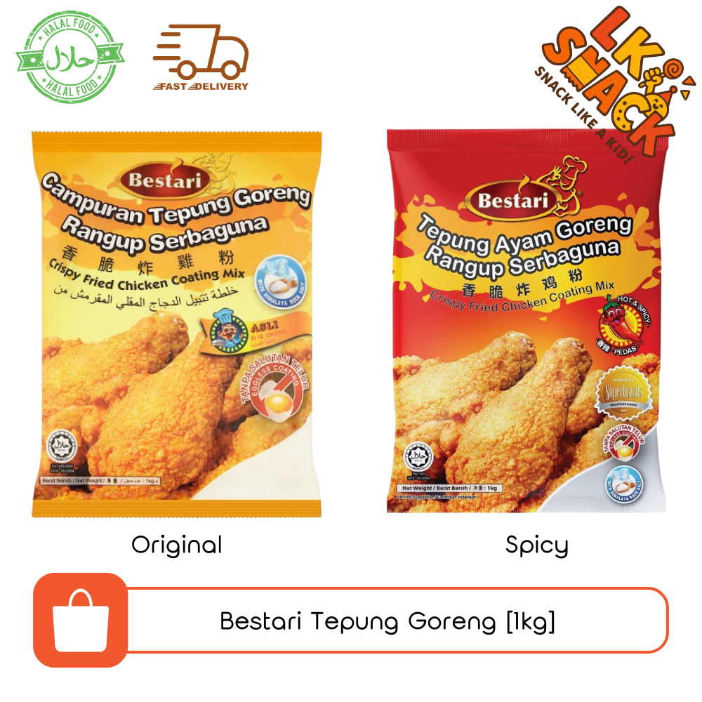 Bestari Tepung Goreng Original/Spicy [1kg] | Shopee Malaysia
