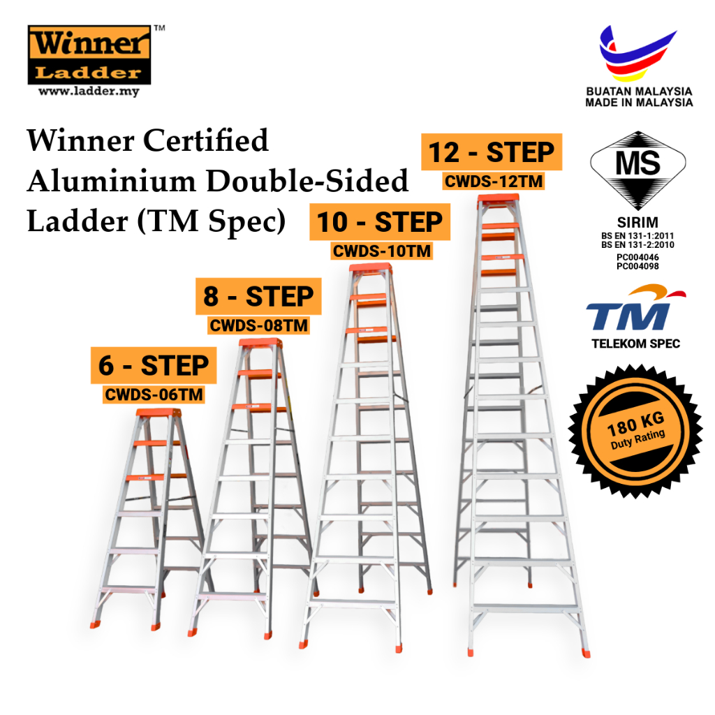 Winner Certified TM Spec EN 131:2010 & BS2037:1994 Class 1 Aluminium ...