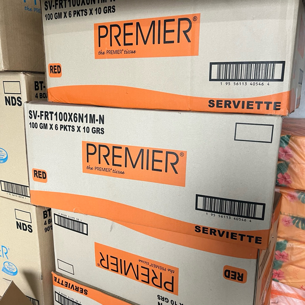 HARGA BORONG ‼️ (CARTON) Premier Tisu Serviette 100gx60pkt | Shopee ...