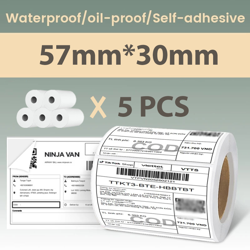 Thermal Paper 58mm Sticker 150mm Thermal Receipt Paper Roll Suitable ...