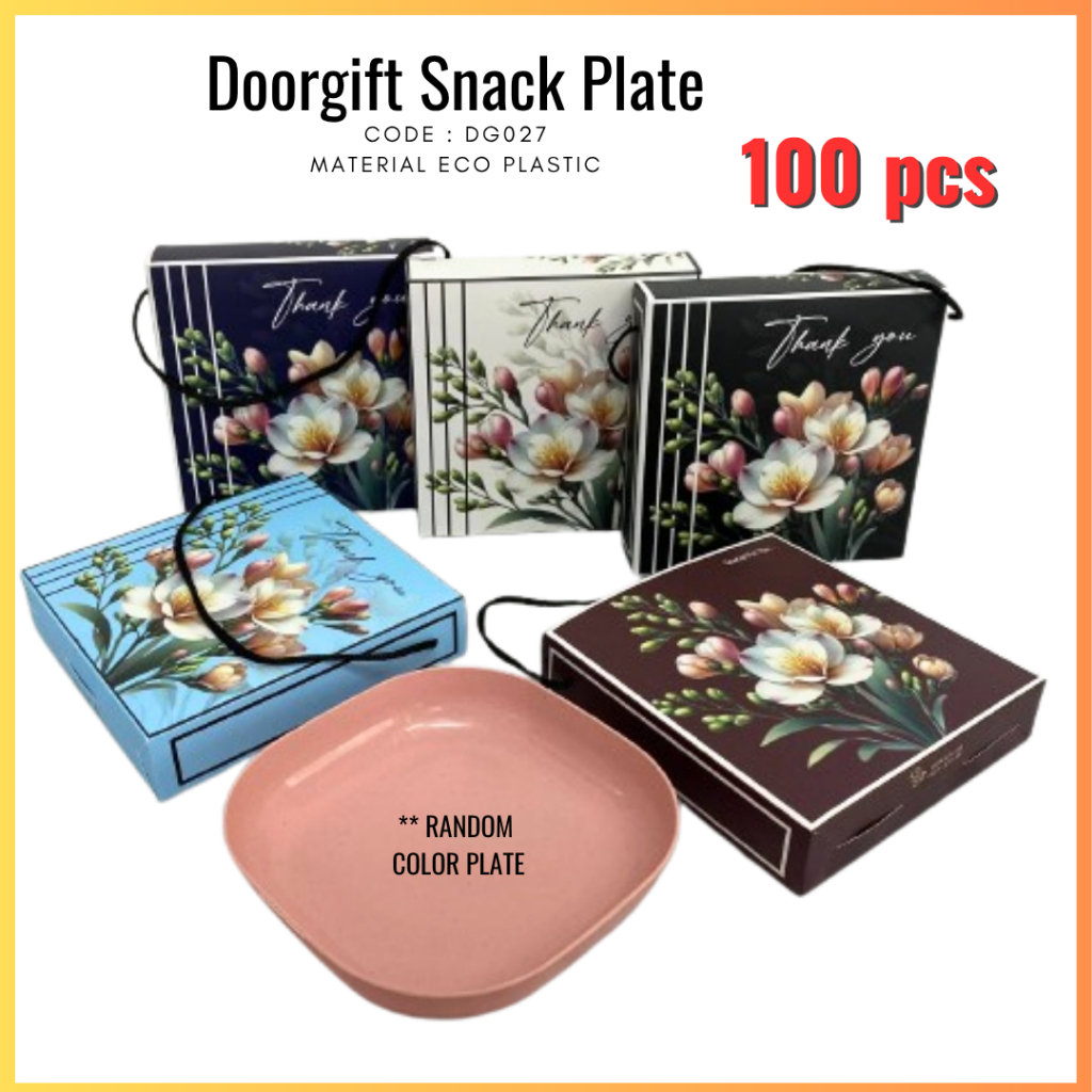 SS Doorgift Snack Plate Eco Plastic 100pcs [SELFPACK] | Gift Birthday ...