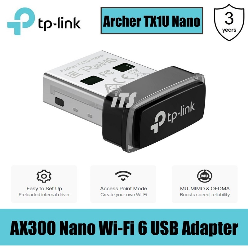 TP-Link AX300 Nano Wi-Fi 6 Wireless USB Adapter (Archer TX1U Nano) | Shopee Malaysia