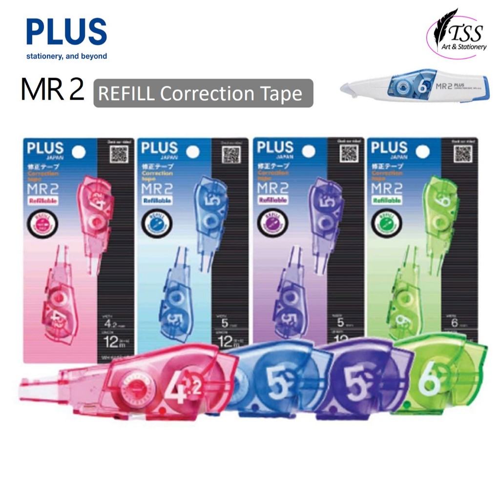 PLUS MR2 Refill Correction Tape 4.2mm | 5mm | 6mm | Shopee Malaysia