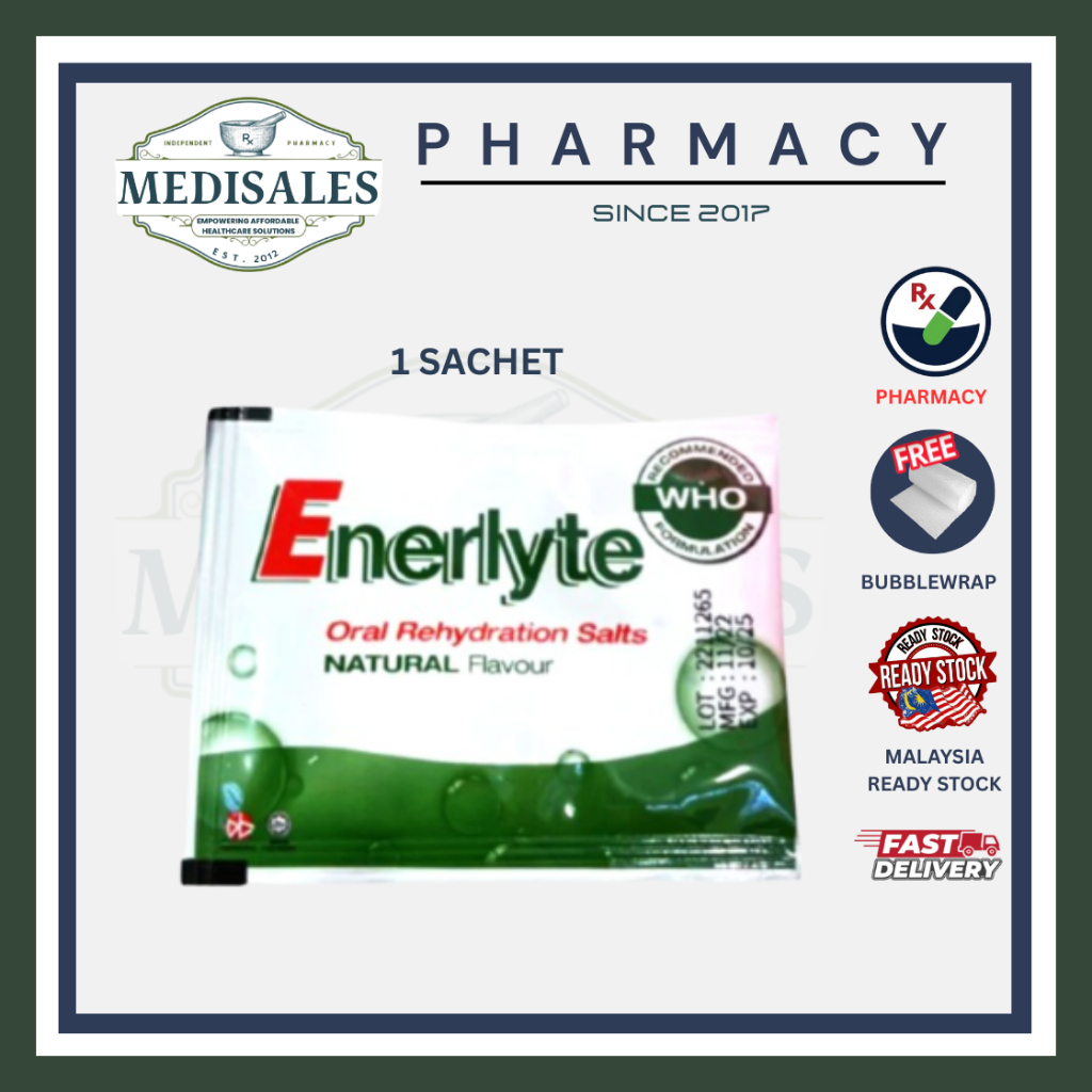 (1 SACHET) ENERLYTE ORAL REHYDRATION SALTS 1'S (EXP 11/2025) NATURAL ...