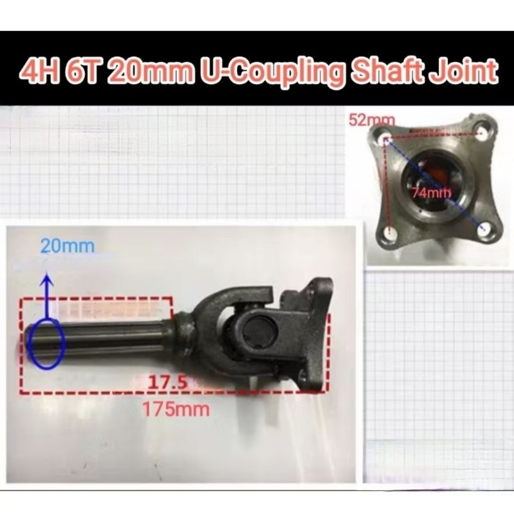 4 skru hole U-Coupling Joint shaft 6t | Shopee Malaysia