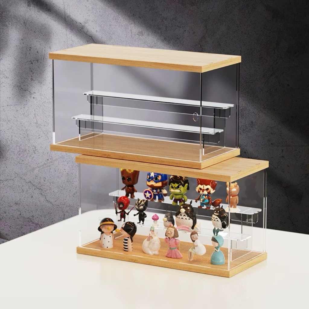 Wooden Showcase Display Box with Acrylic Stair | Shopee Malaysia