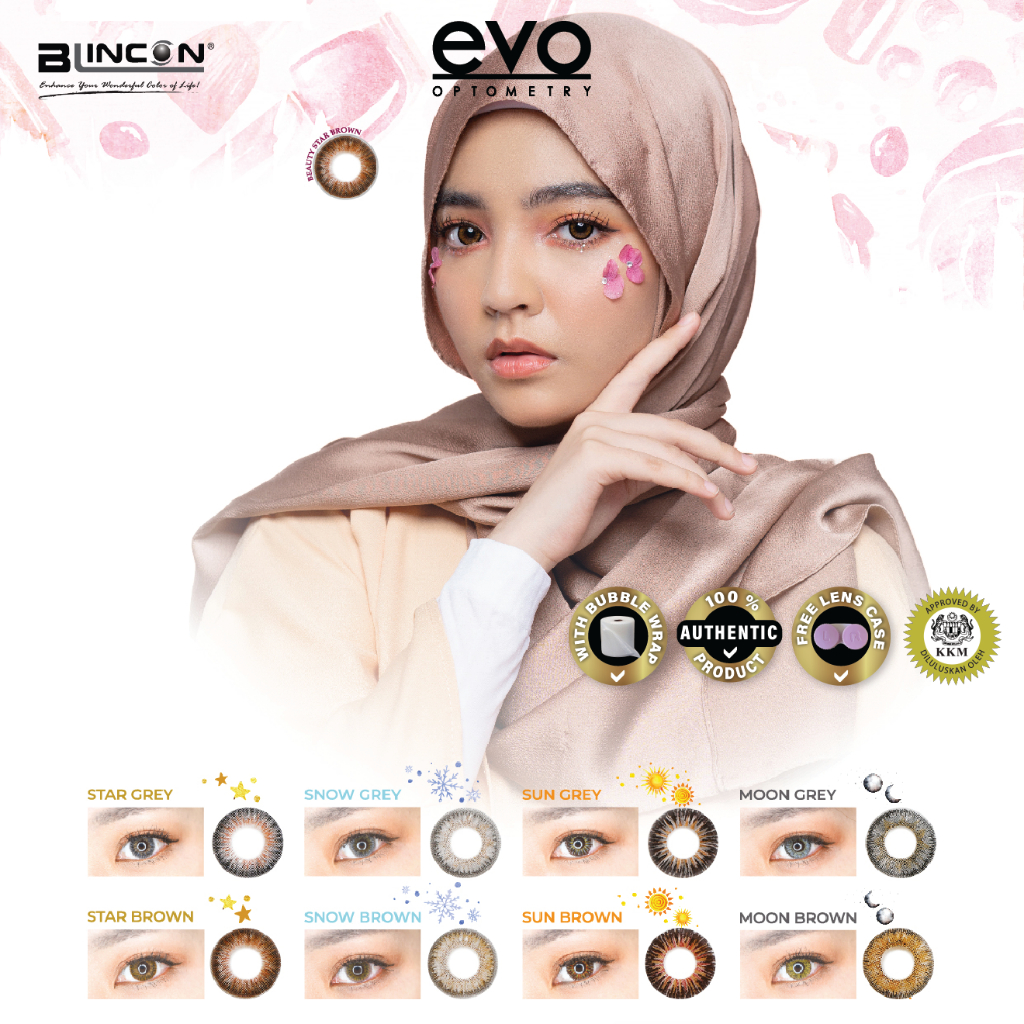 evo BLINCON Beauty COSMETIC Color Monthly Contact Lenses (2 pcs ...