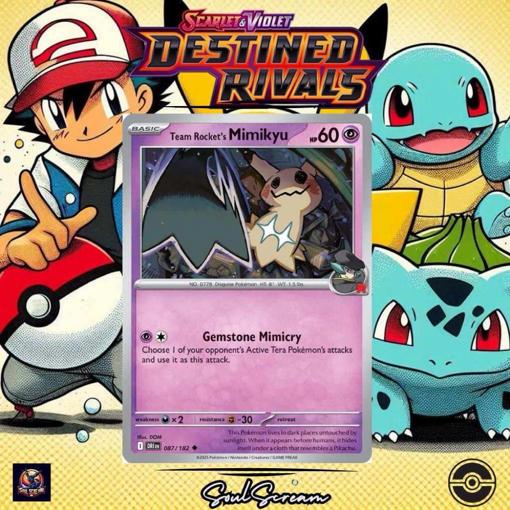 Pokemon TCG Team Rocket’s Mimikyu Destine Rivals | Shopee Malaysia