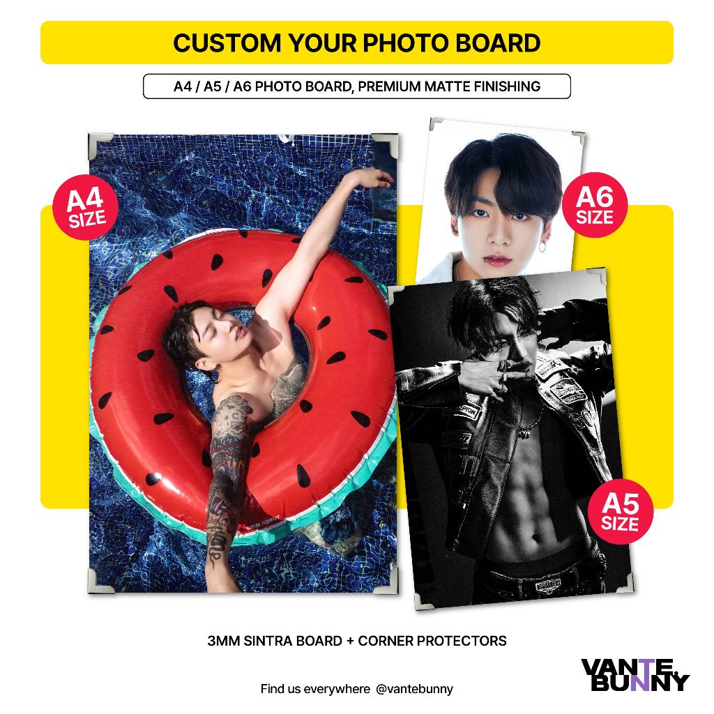 [ CUSTOM ] Fanmade Photo Board A4 / A5 / A6 Sintra Board Photo Frame ...