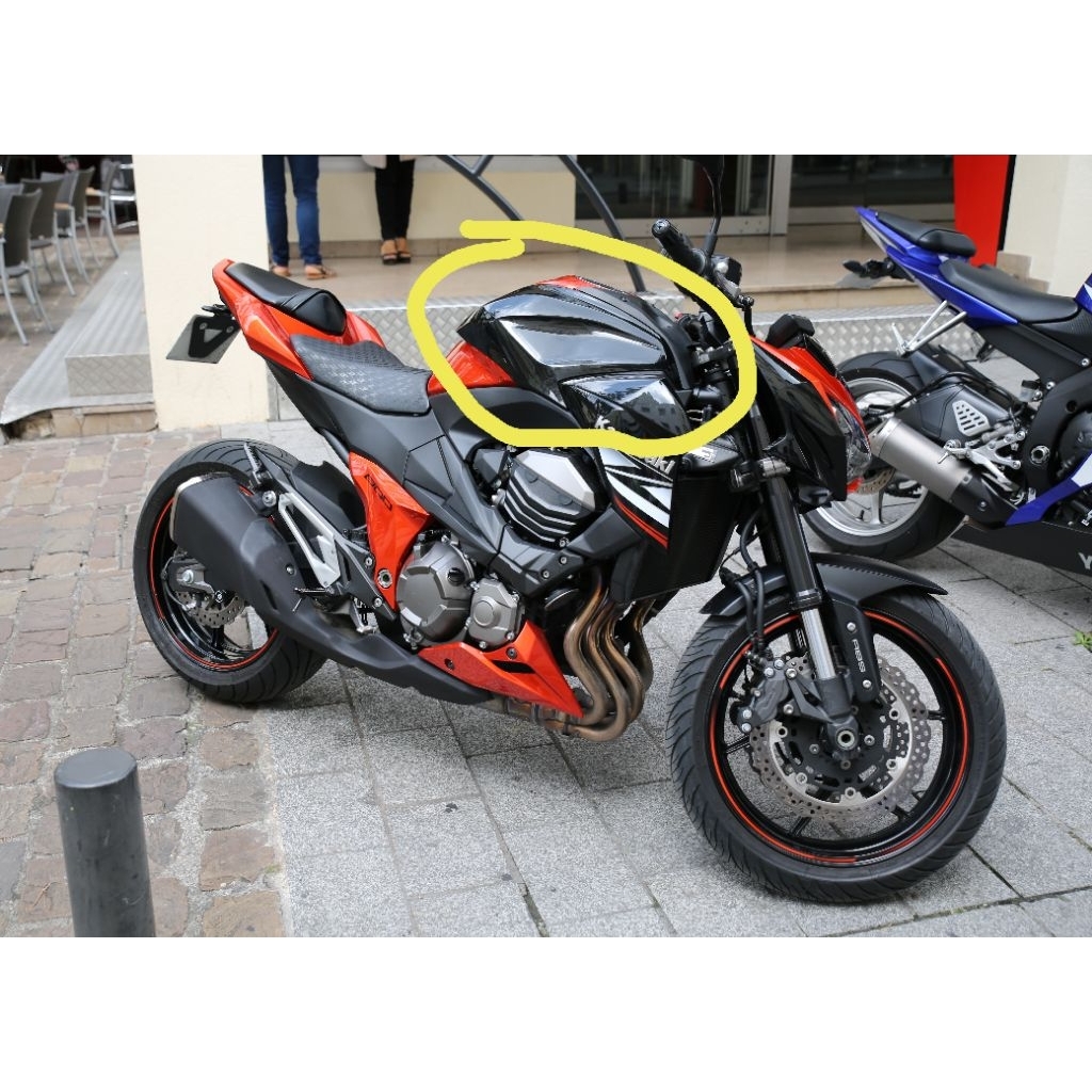 Kawasaki Z800 tank cover RH / cover tank kanan / coverset fuel tank RH ...
