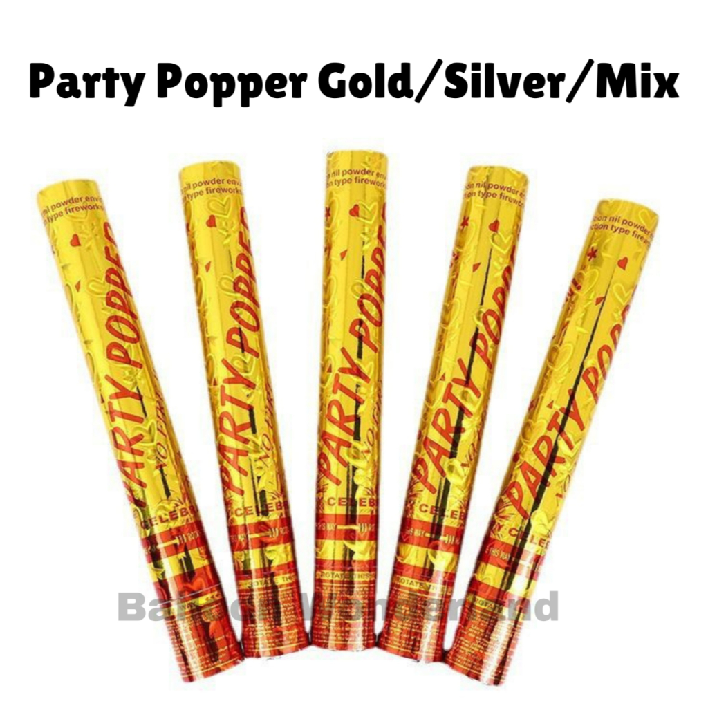 Party Popper Gold/Silver/Mix Party Confetti Surprise Birthday Wedding ...