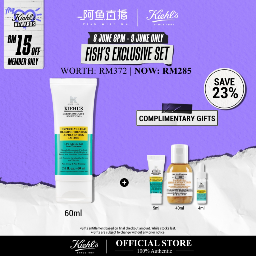 [Fish's Exclusive] Kiehl's Expertly Clear Blemish-Treating & Preventing ...