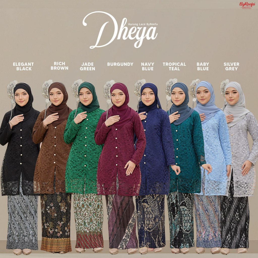 ByReefa | Kurung Lace DHEYA | Premium Lace with Lining | Kain Batik ...