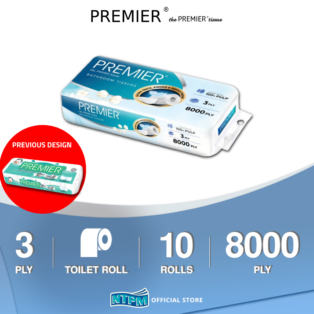 Premier Pulp Toilet Roll 3 PLY (10RL) | Shopee Malaysia