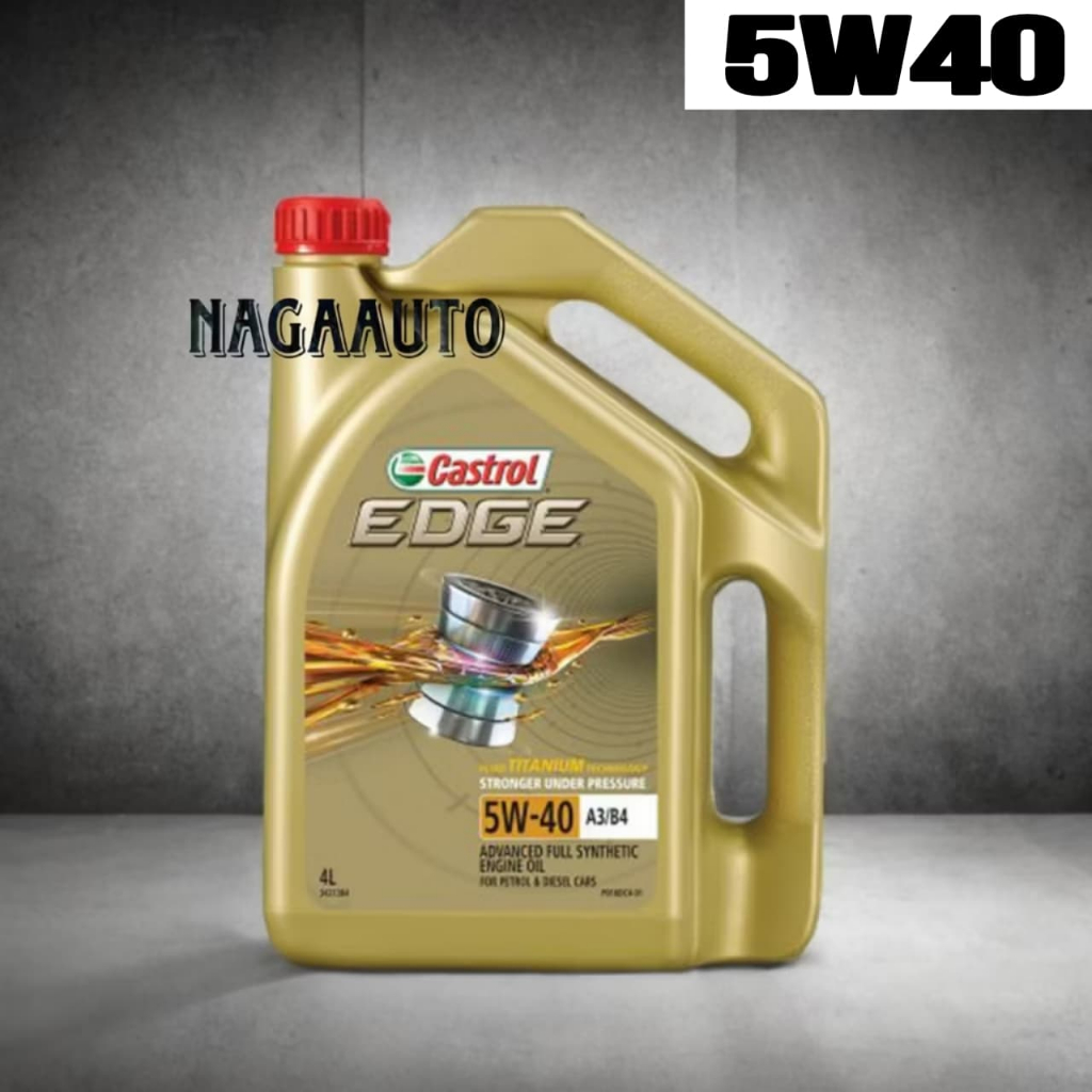 Castrol Edge Fully Synthetic 5W40 SNCF (4 Liter) Engine Oil for Proton ...