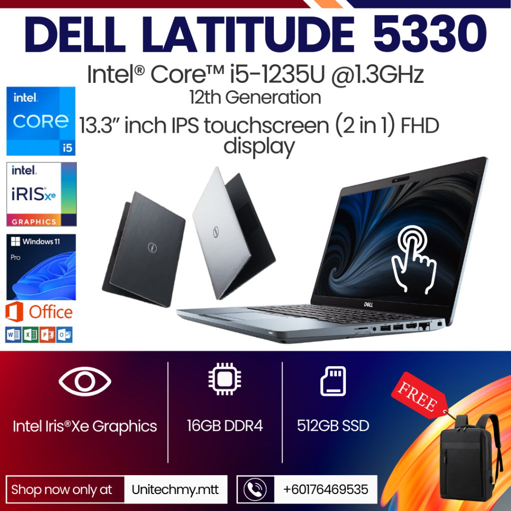 FREE 🎁 LAPTOP DELL LATITUDE E6320, 5450 3450, 5330 Core i5 8GB RAM / 512GB SSD | Shopee Malaysia