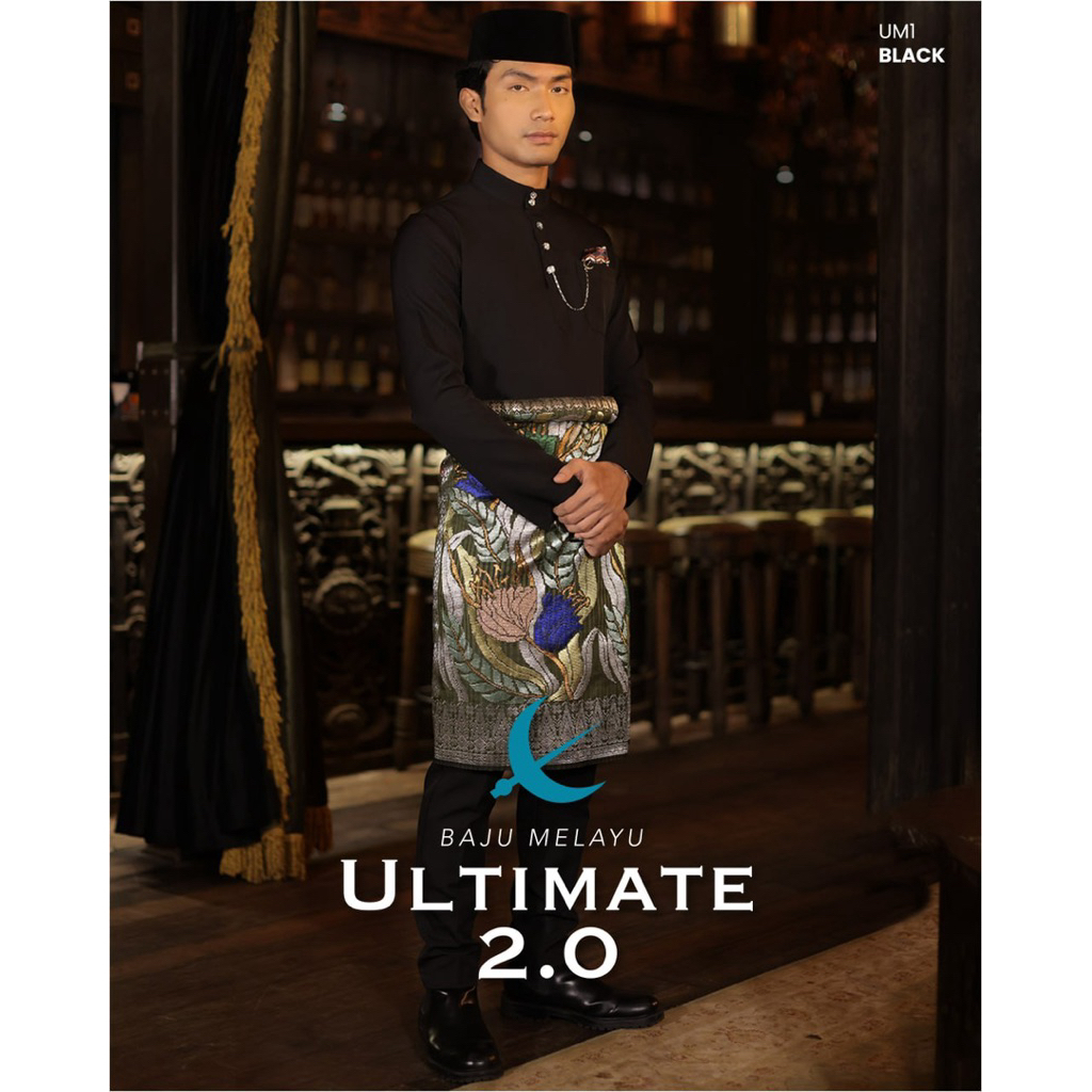 Baju Melayu Hitam Ultimate (Diskaun) | Shopee Malaysia