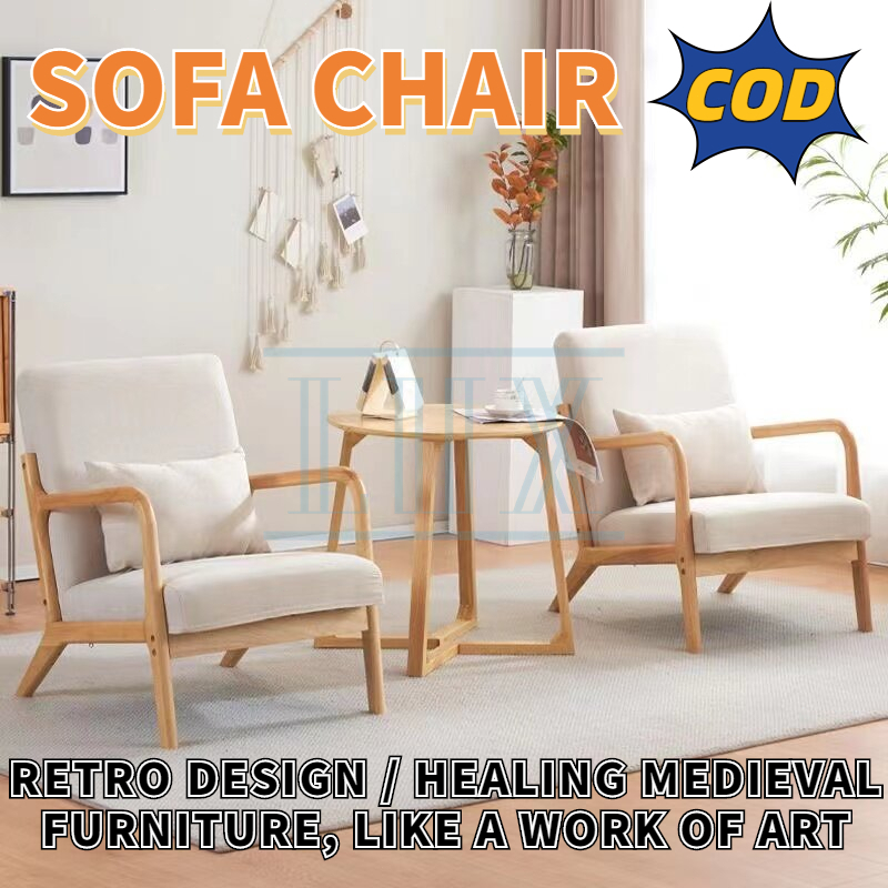 Sofa chair Arm Chair Solid wood chair dining Wooden Arm Chair living ...