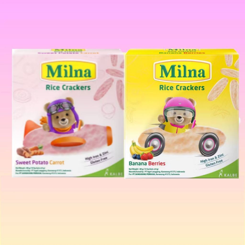 Milna Rice Crackers Banana Berries/Sweet Potato Carrot 40g | Shopee ...