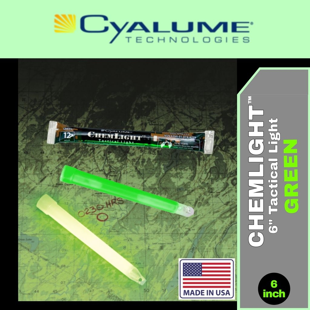 (New & Sealed) CYALUME® Chemlight (Green) 6" Military Grade Lightsticks ...