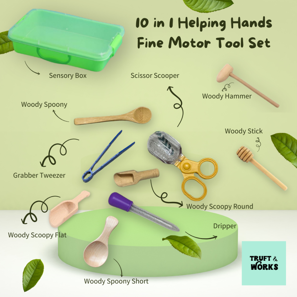 Sensory Play Helping Hands Fine Motor Tool Set Montessori Spoon Scoop ...