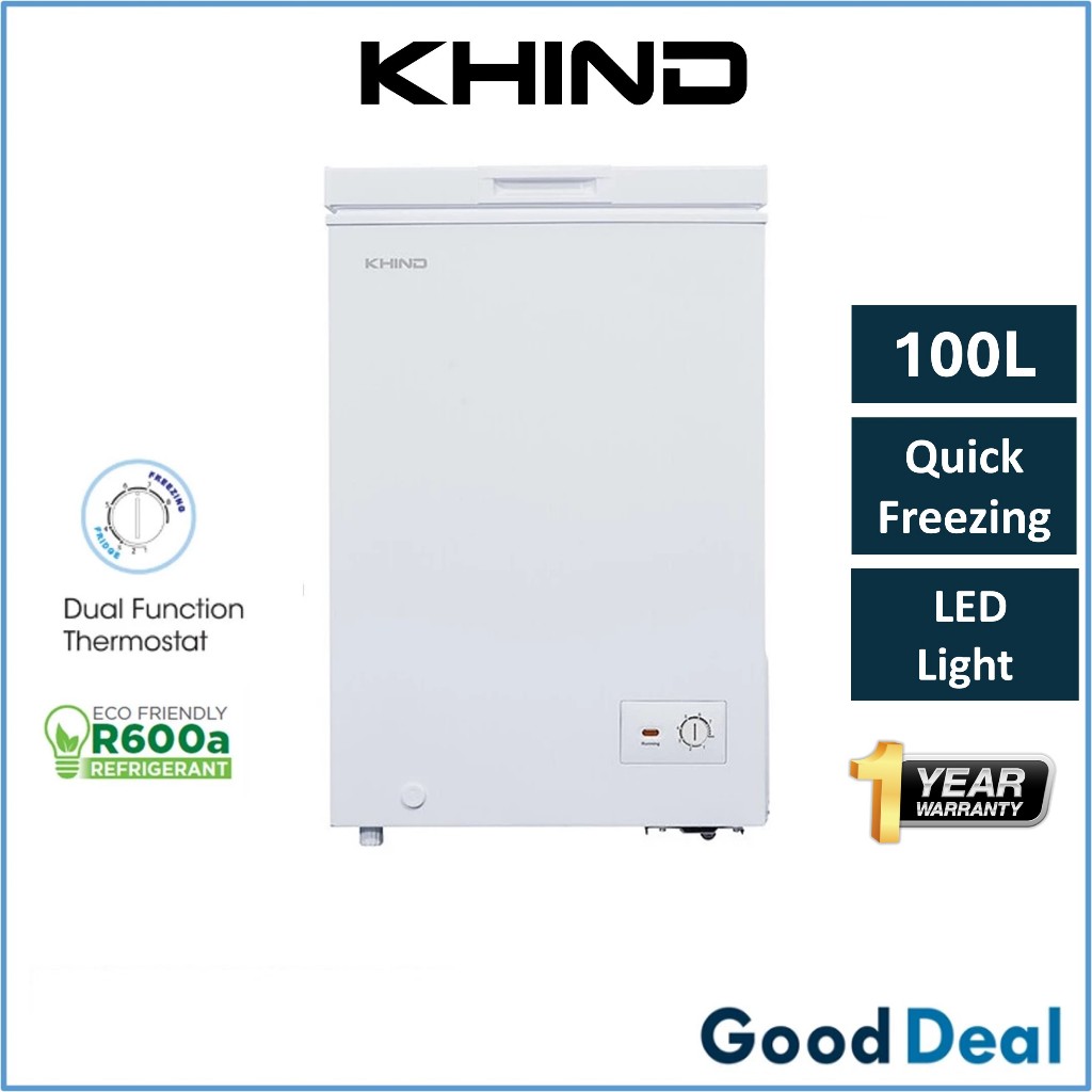 Khind FZ100 Chest Freezer 100L Peti Sejuk Beku Fridge | Shopee Malaysia