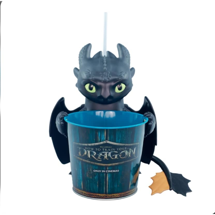 GSC Exclusive Toothless Popcorn Bucket + Tumbler (How To Train the ...
