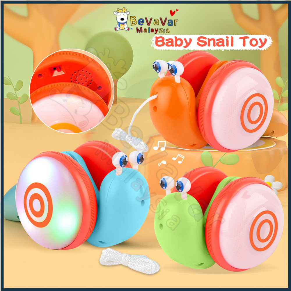 Bevavar Kids Toddler Crawling Toys Crawl Cartoon Snail Car Electric ...