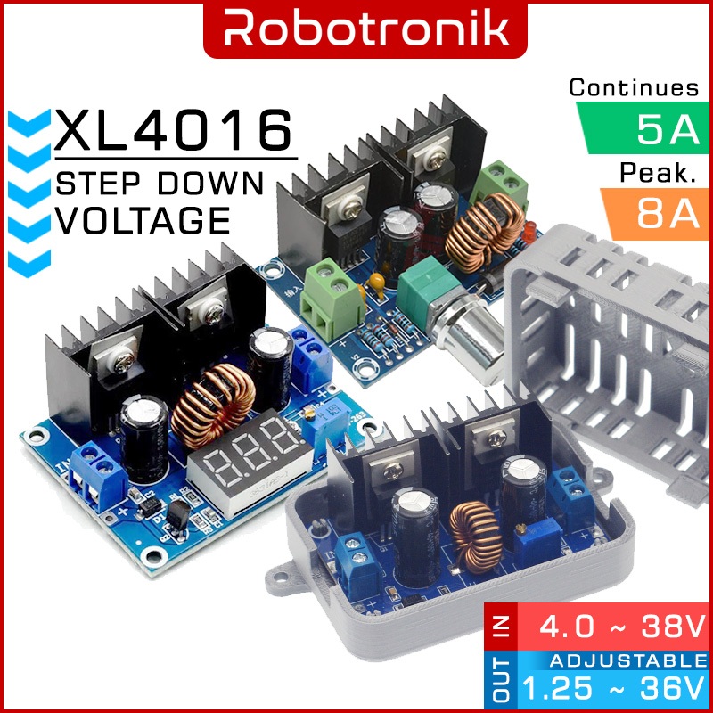 DC-DC Step Down XL4016 (Peak 8A) Display Pot, Adjustable Voltage Buck Converter (XH-M404 ...