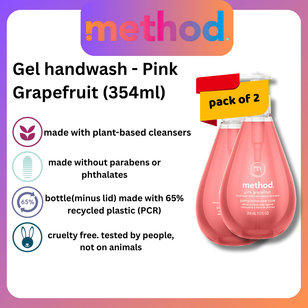 [BUNDLE] method Gel Hand Wash pink grapefruit 354ml | Shopee Malaysia