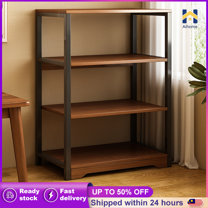 Rak Buku Nordic Storage Shelf Home Living Room Office Bookshelf Sofa ...