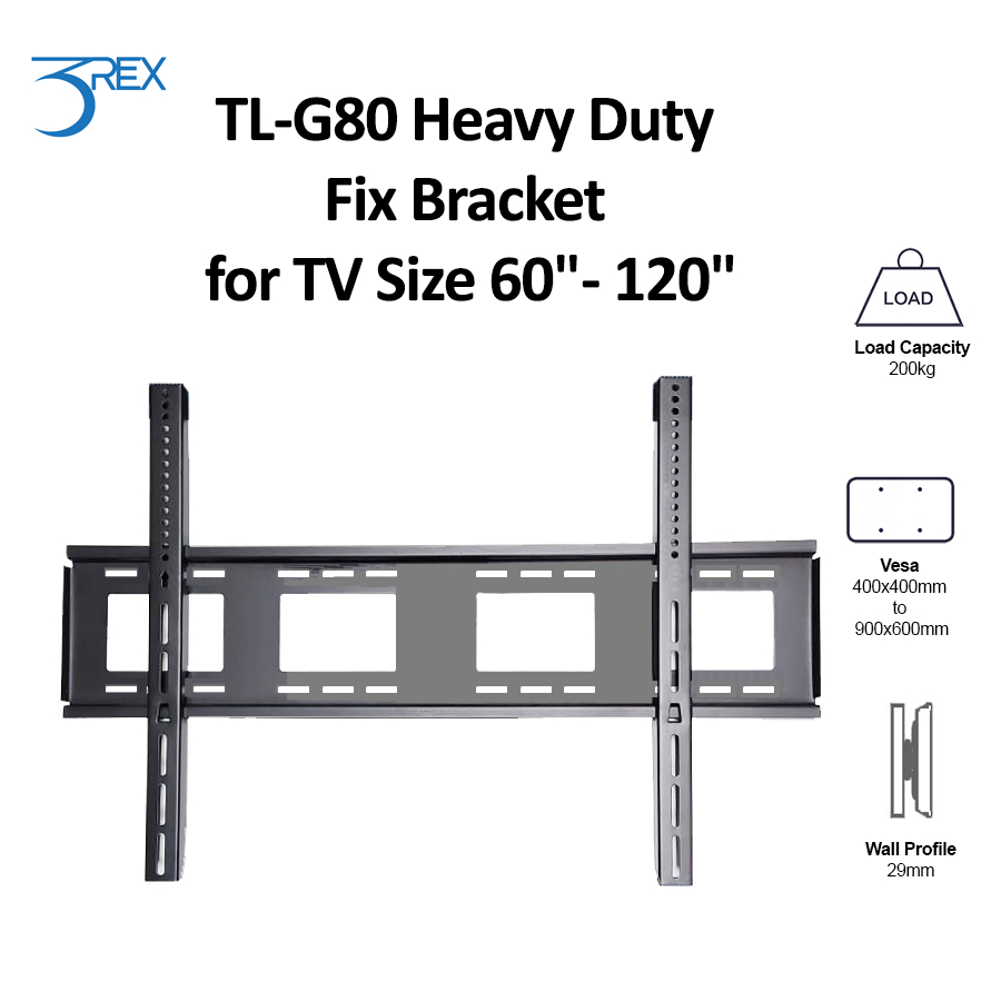 TL-G80 Heavy Duty Fix Bracket for TV Size 60"- 120" | Shopee Malaysia