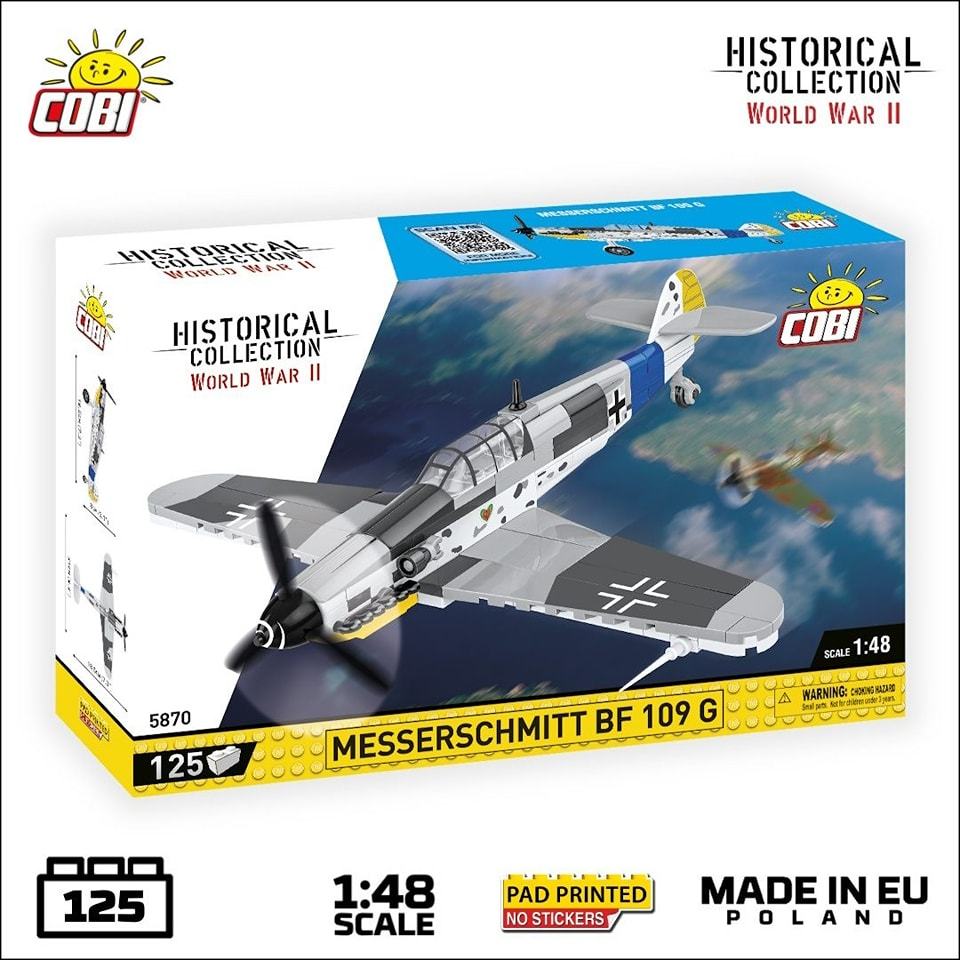 COBI 5870 Messerschmitt BF 109 G German WW2 Fighter 1:48 Scale Brick ...