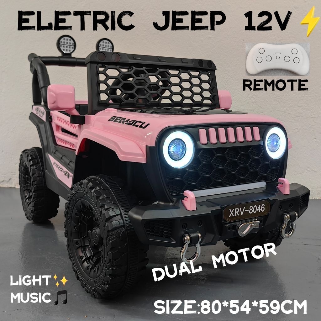 VVM: KIDS RIDE ON ELETRIC CAR DESIGN JEEP WRANGLER DUAL MOTOR WITH ...