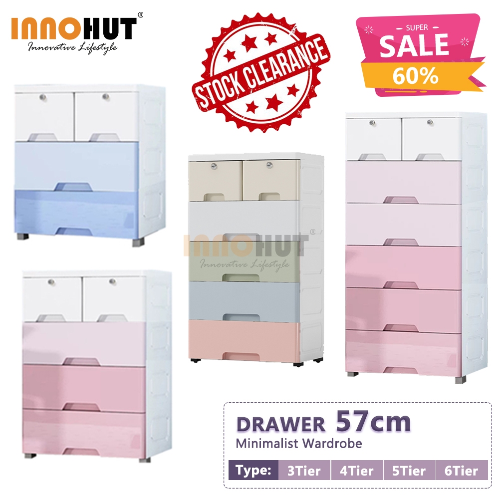 [Clearance] Innohut 57cm Large Plastic Wardrobe Drawer Children Clothes ...