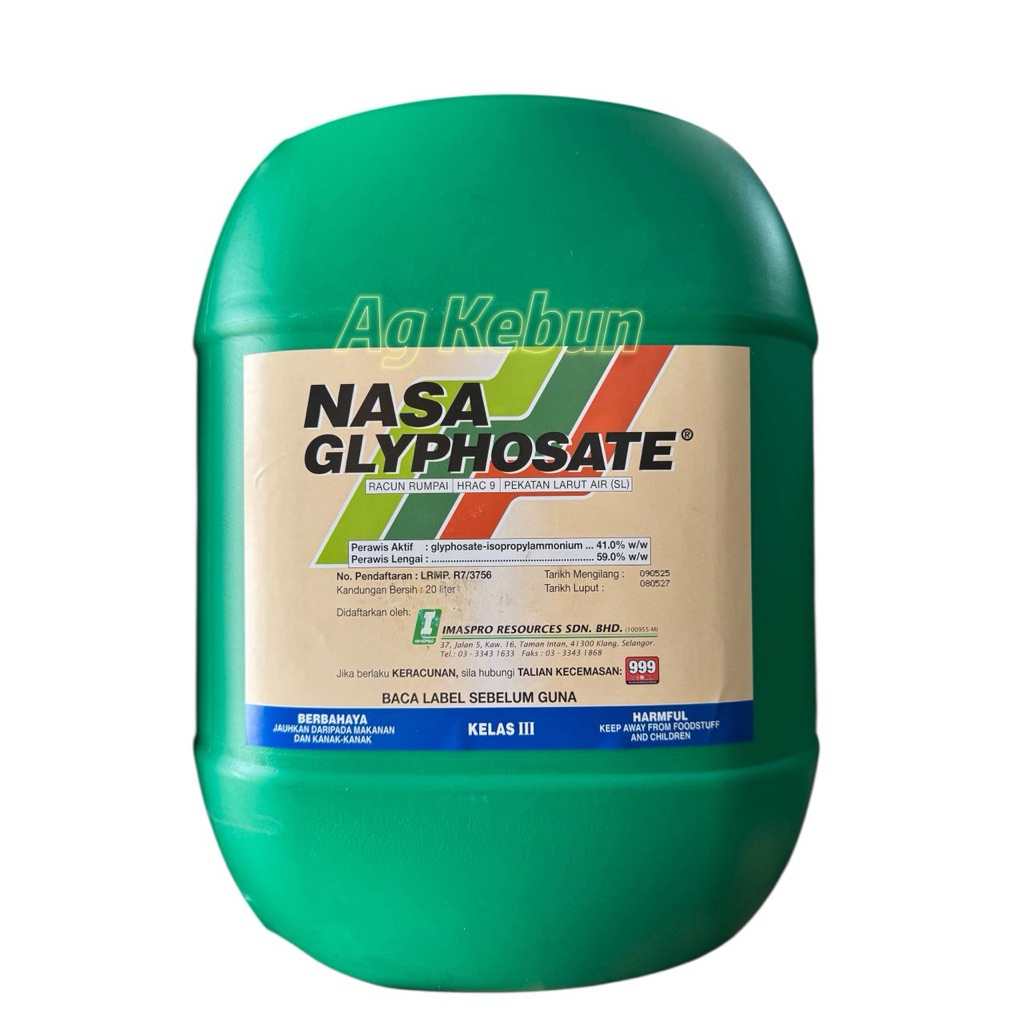 20L NASA Glyphosate 41% Racun Rumput Lalang Herbicide Generic | Shopee ...